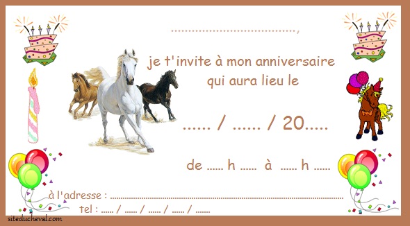 Carte D Invitation Anniversaire Cheval Imprimer Mod les Gratuits Et Carte D Invitation Anniversaire Cheval Imprimer Mod les Gratuits Et